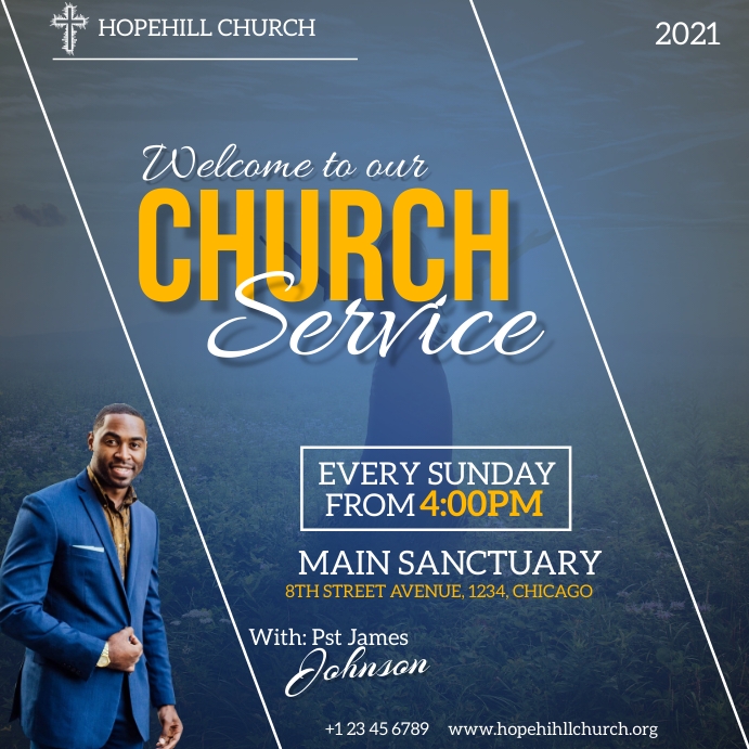 church service invitation flyer Template | PosterMyWall