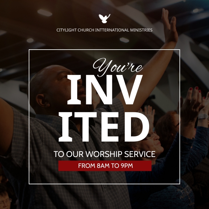 church service invitation flyer Template | PosterMyWall