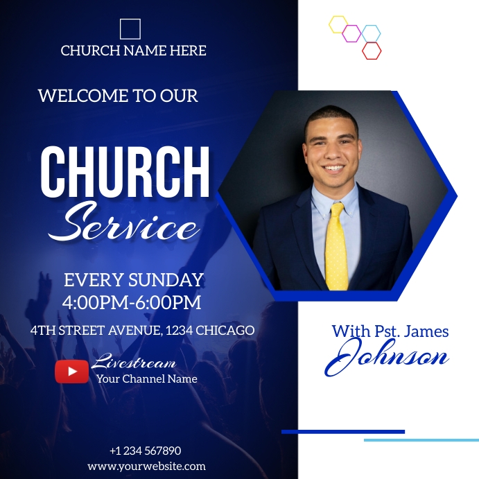 church service invitation flyer Template | PosterMyWall