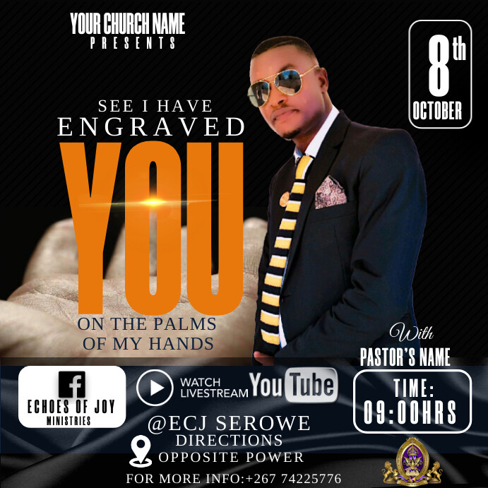 Church Service Invitation Flyer Template | PosterMyWall