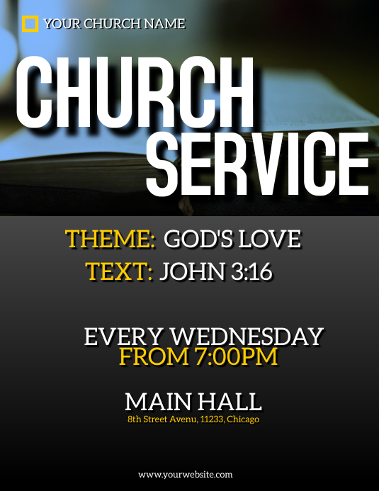 church service invitation flyer Template | PosterMyWall