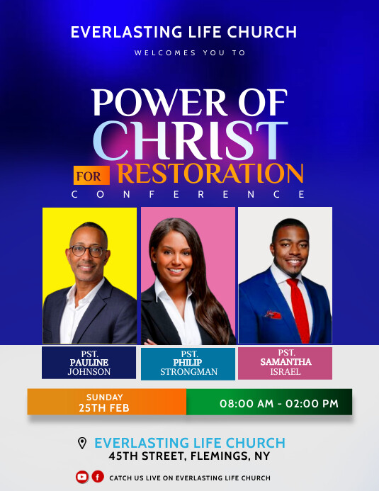 Church service invitation flyer Template | PosterMyWall