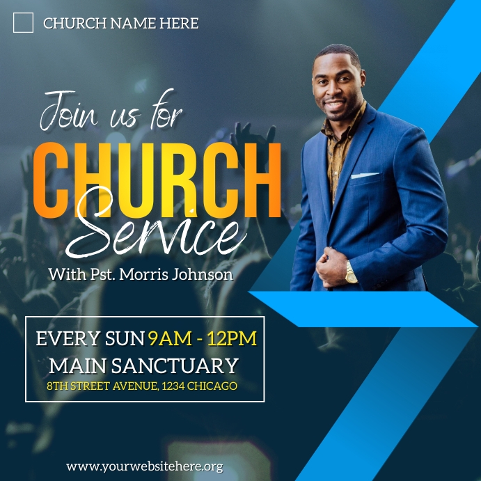 church service invitation flyer Template | PosterMyWall
