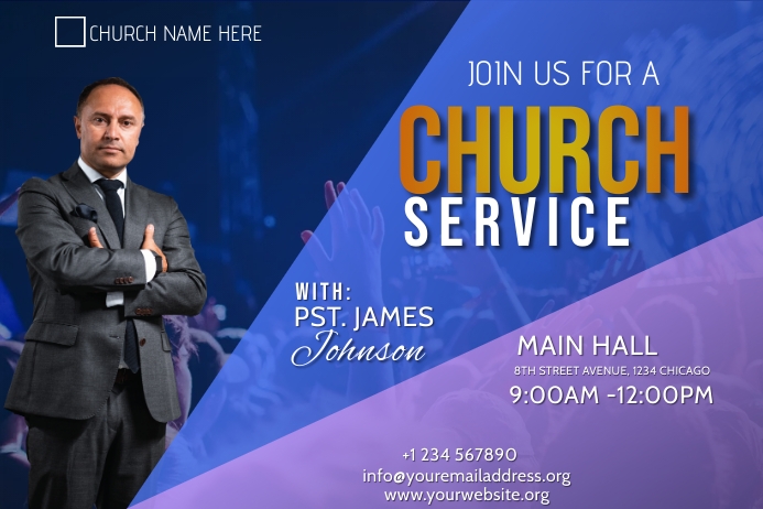 church service invitation flyer Template | PosterMyWall
