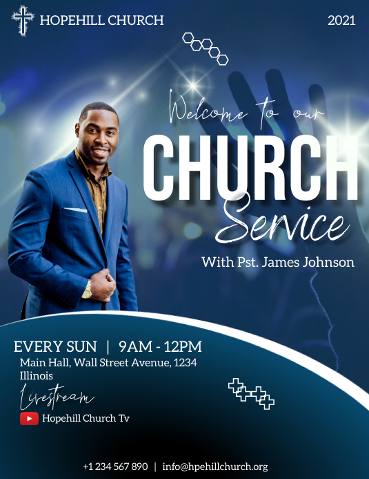 church service invitation flyer Template | PosterMyWall