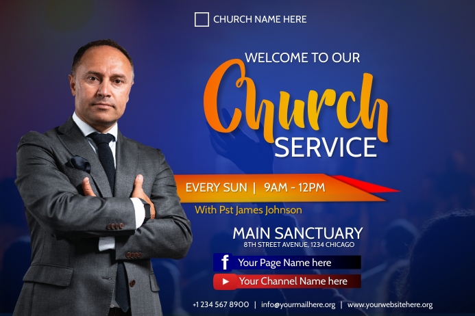 church service invitation flyer Template | PosterMyWall