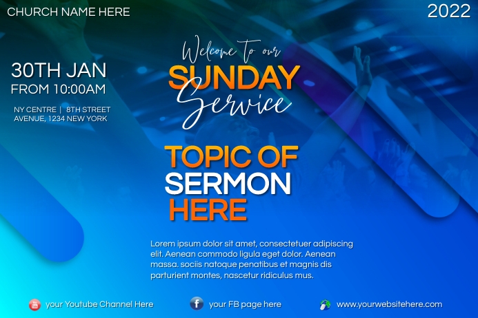church service invitation flyer Template | PosterMyWall