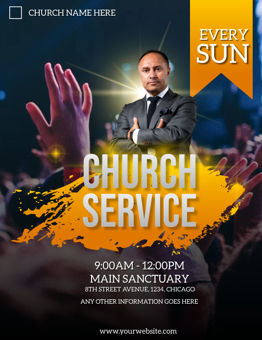 church service invitation flyer Template | PosterMyWall