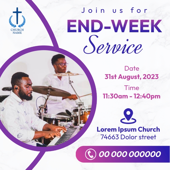 Copy of Church service invite flyer | PosterMyWall