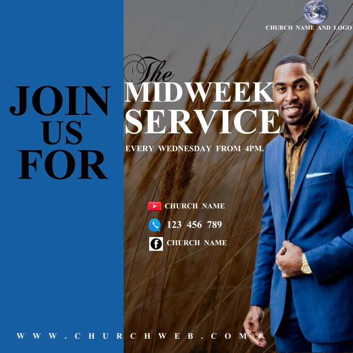 CHURCH SERVICE POSTER Template | PosterMyWall