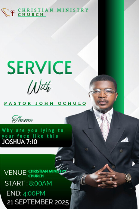 Church Service Poster Template | PosterMyWall