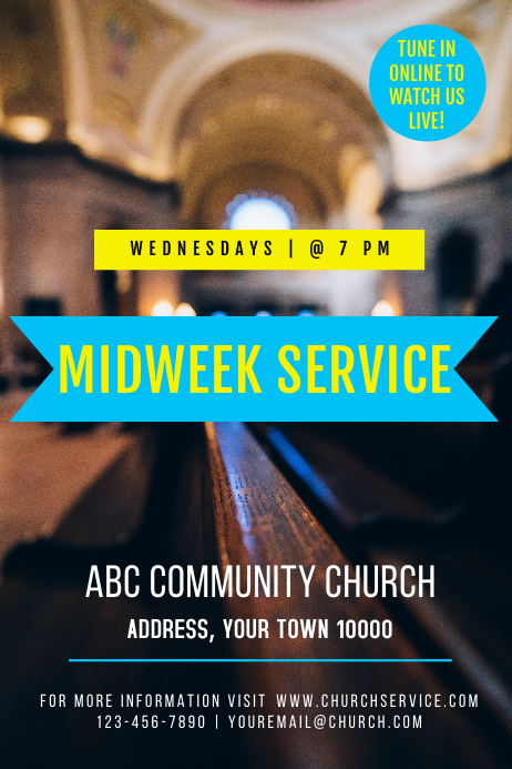 Church Service Poster Template | PosterMyWall