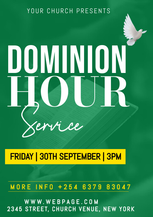 church service poster Template | PosterMyWall