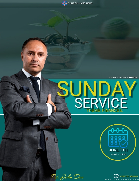 Church service poster Template | PosterMyWall