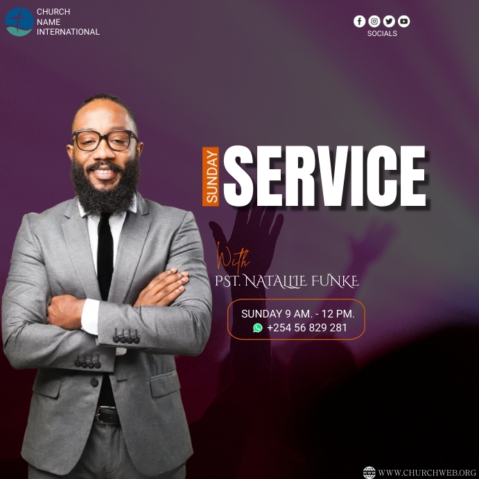 Church service poster Template | PosterMyWall