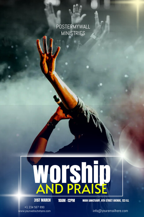 church service poster Template | PosterMyWall