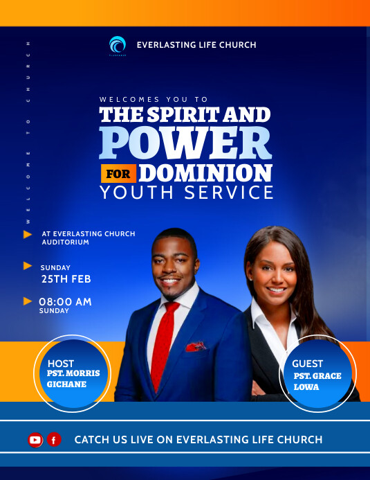 Plantilla de Church service poster | PosterMyWall