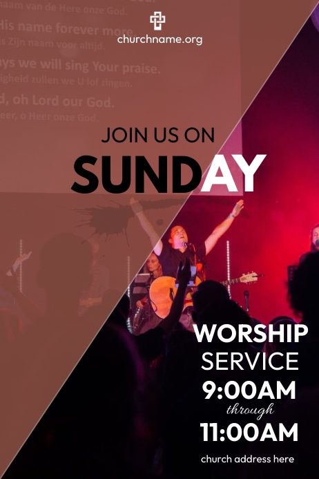 Church Service Poster Template | PosterMyWall