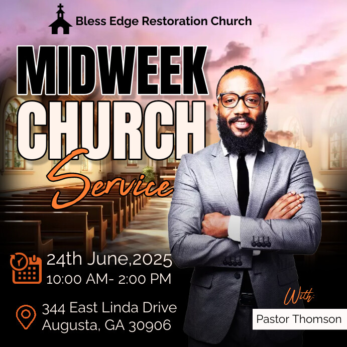 church service poster template | PosterMyWall