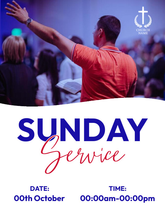 Church service posters Template | PosterMyWall