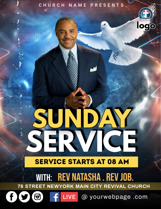 Modèle church service posters | PosterMyWall