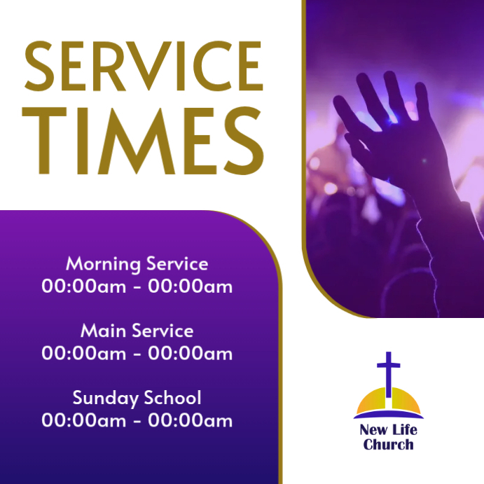 Plantilla de church service program | PosterMyWall