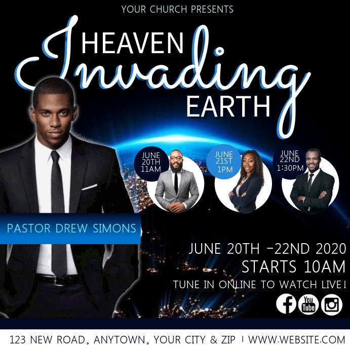 Copy of CHURCH SERVICE SERMON TEMPLATE | PosterMyWall