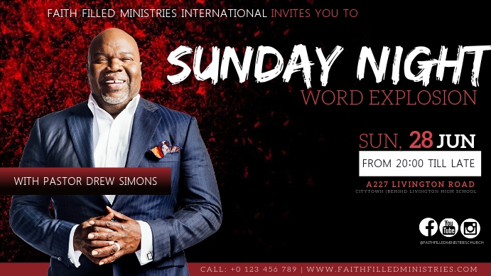 CHURCH SERVICE SERMON TEMPLATE | PosterMyWall