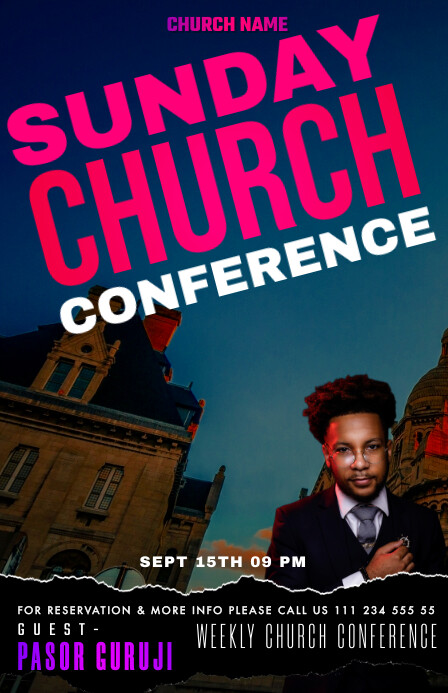 church service social media ad template | PosterMyWall