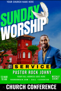 church service social media ad template | PosterMyWall