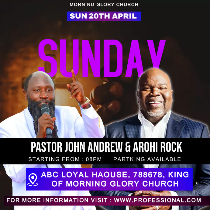 church service social media ad template | PosterMyWall