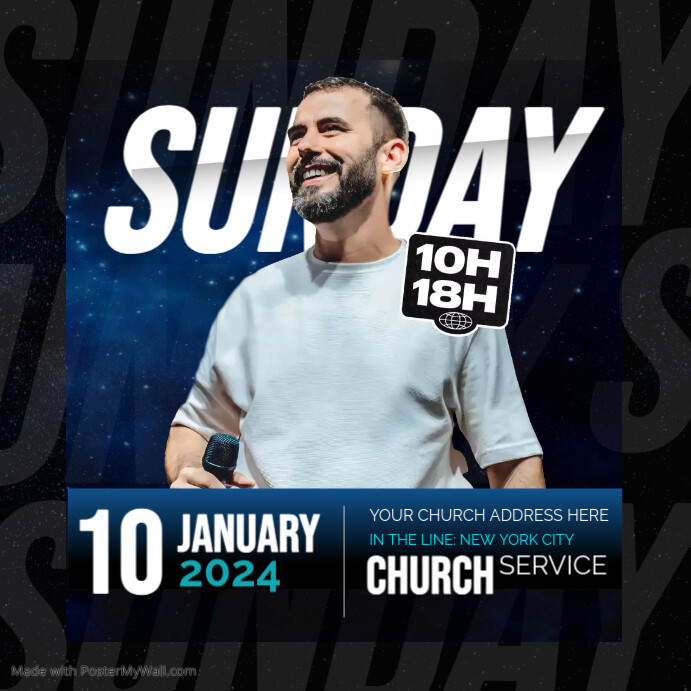 Copy of Church service Sunday | PosterMyWall