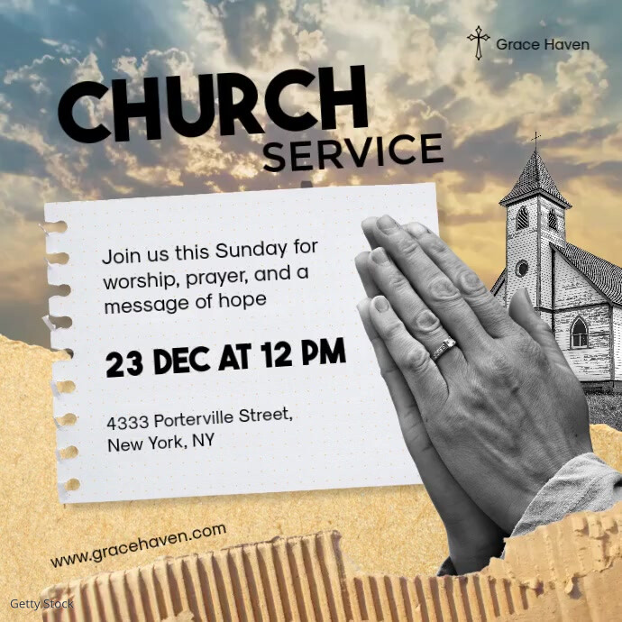 Copy of Church service template | PosterMyWall