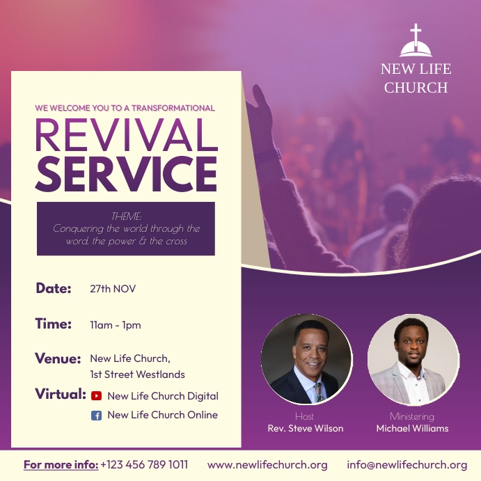 Church Service Template | PosterMyWall