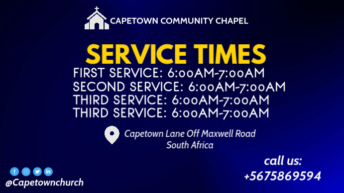 church service times Template | PosterMyWall