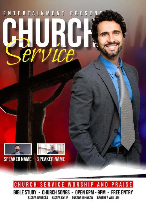 Church service video template | PosterMyWall
