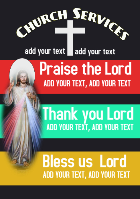Church services Template | PosterMyWall
