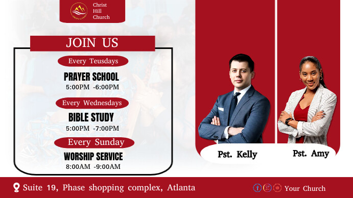 Plantilla de Church sign post | PosterMyWall