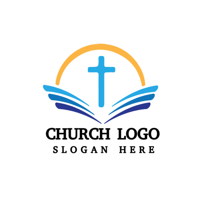 Church-sign-symbol-cross-vector-logo Logo Template | PosterMyWall