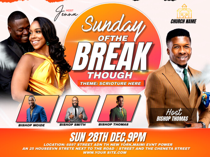 Copy of CHURCH SUNDAY BREAK THOUGH | PosterMyWall