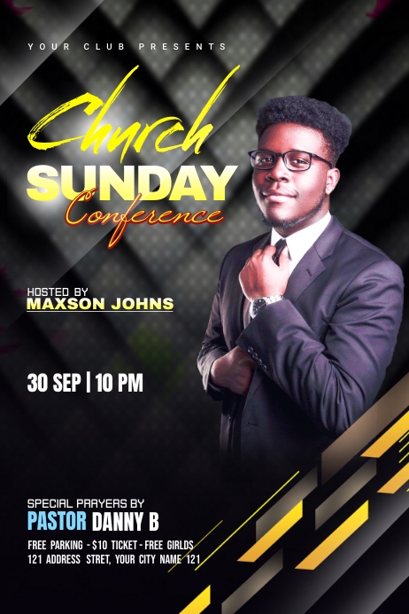 church sunday conference flyer ad Template | PosterMyWall