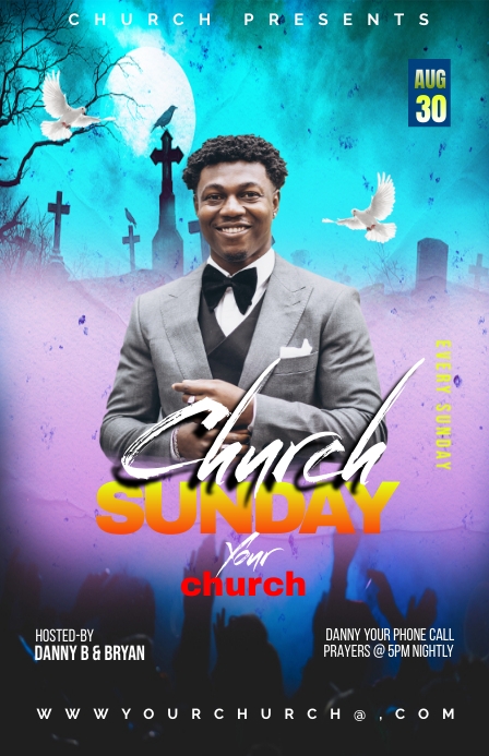church sunday conference tabloid flyer Template | PosterMyWall