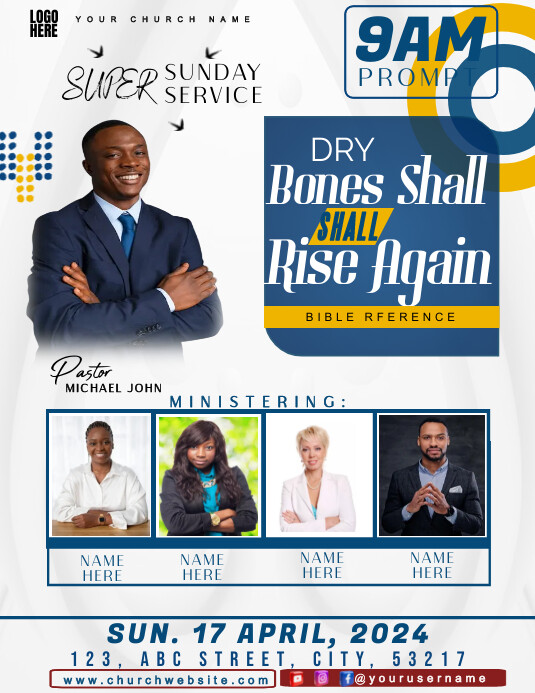 Church sunday event Template | PosterMyWall