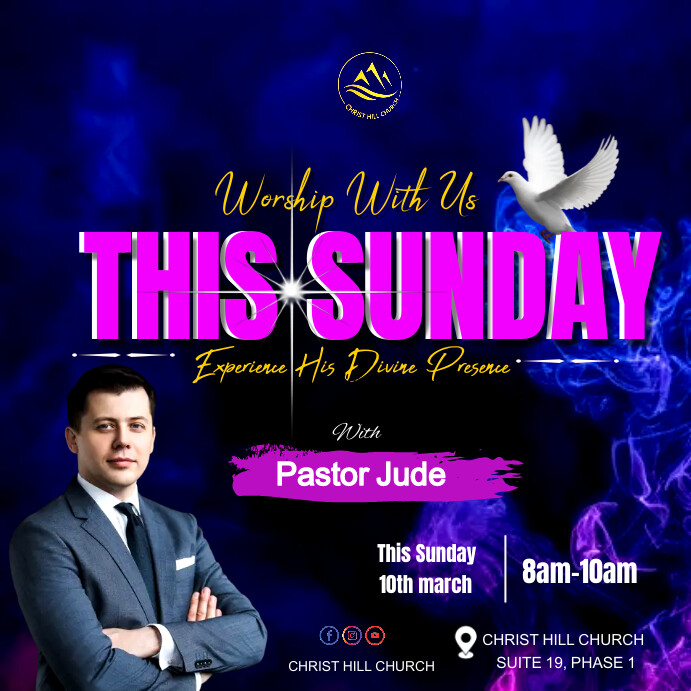 church Sunday invite Template | PosterMyWall