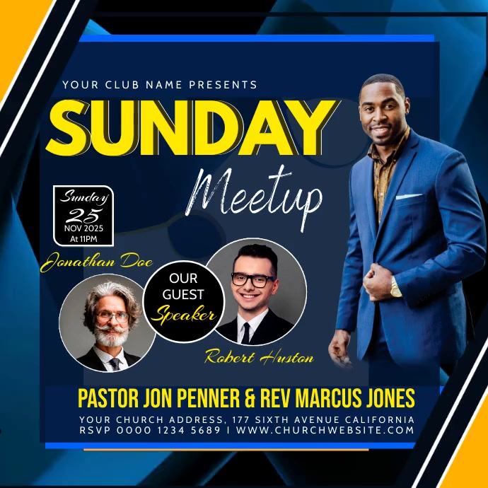 church sunday meetup Template | PosterMyWall