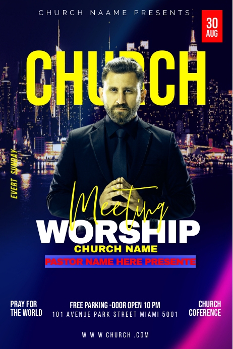 church sunday poster flyer Template | PosterMyWall