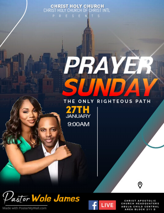 Copy of church sunday prayer | PosterMyWall