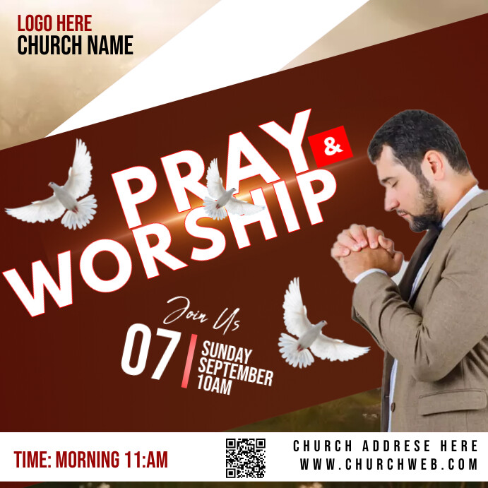 church sunday prayer template | PosterMyWall