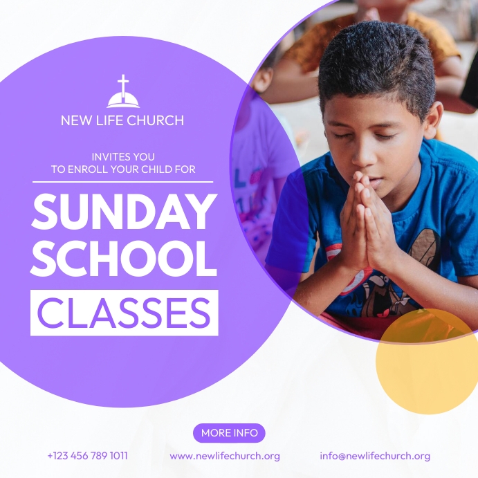 Church Sunday School Flyer Template | PosterMyWall