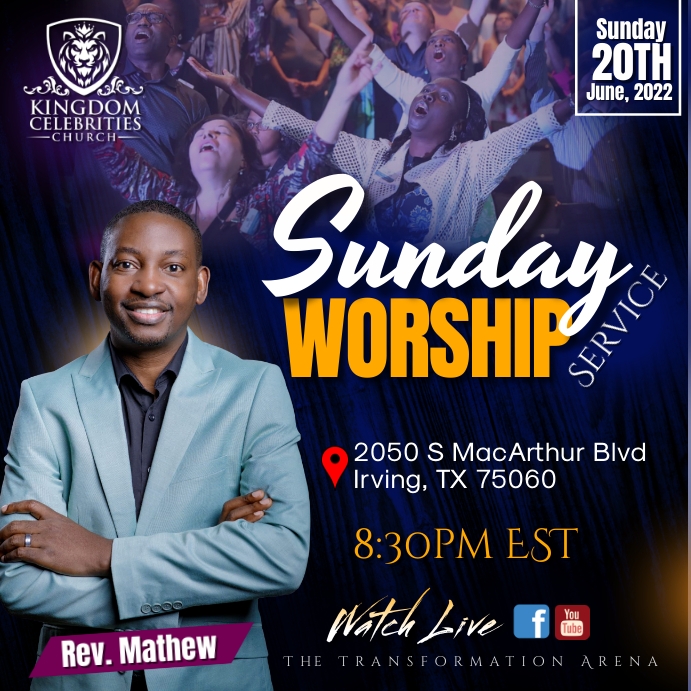 Copia de church sunday service (1) | PosterMyWall